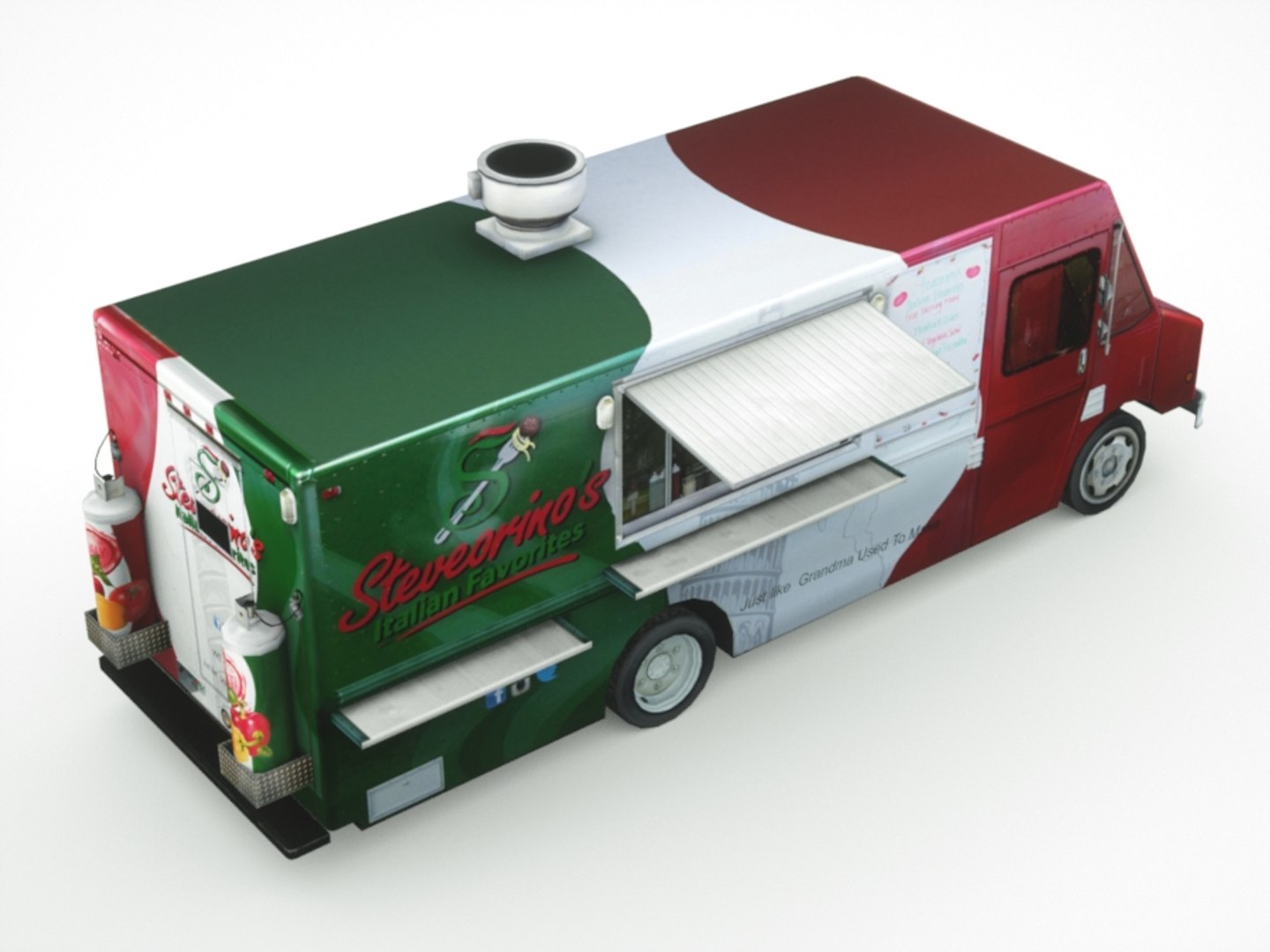 Fast-food Mini-van Real-time 3D Model - TurboSquid 1233202