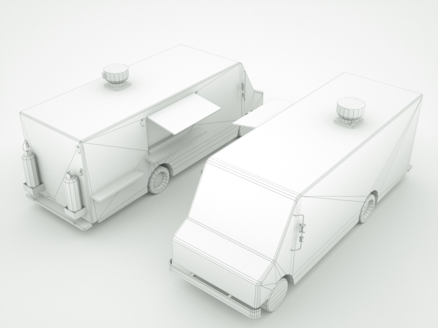 Fast-food Mini-van Real-time 3D Model - TurboSquid 1233202