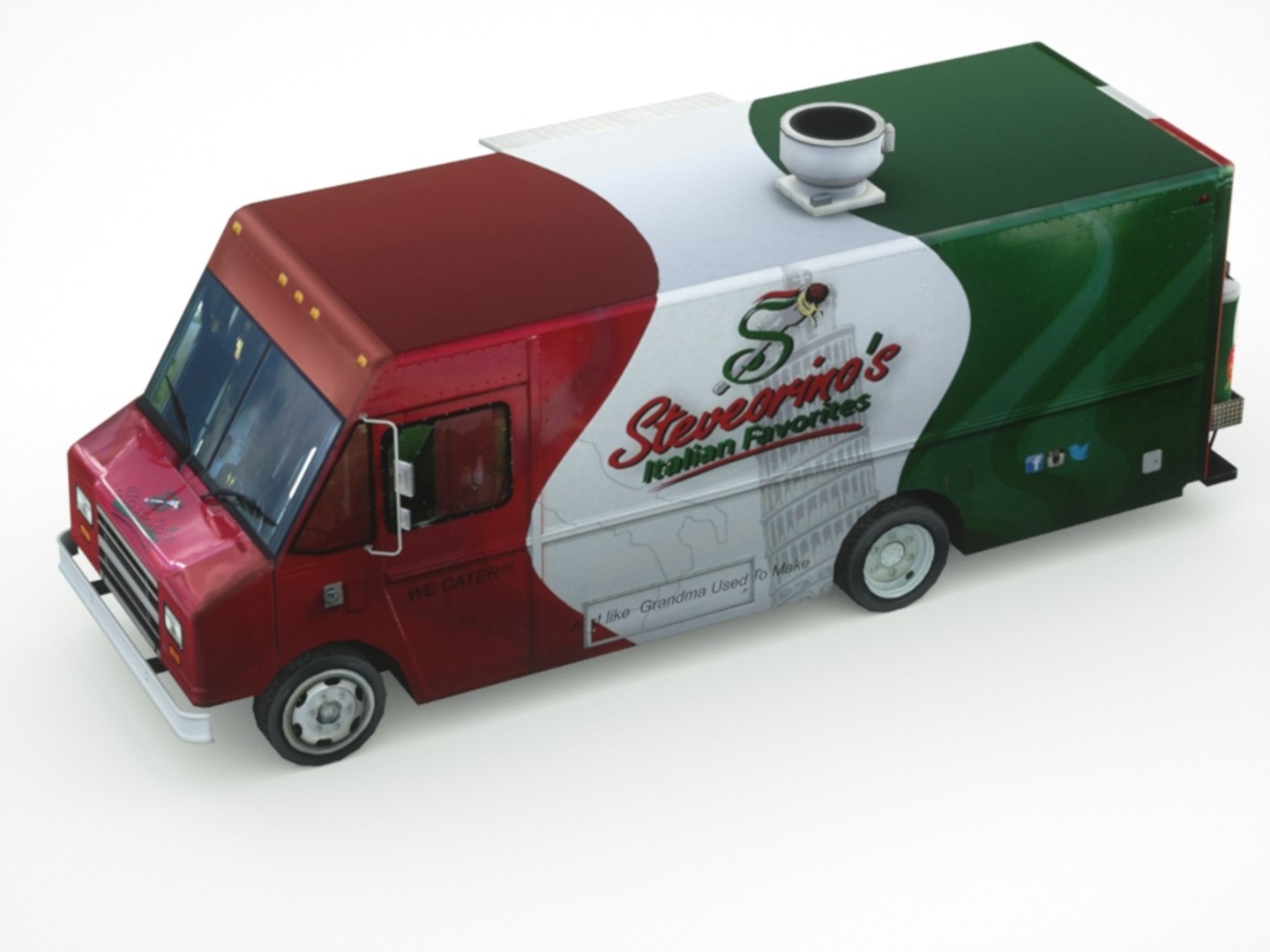 Fast-food Mini-van Real-time 3D Model - TurboSquid 1233202