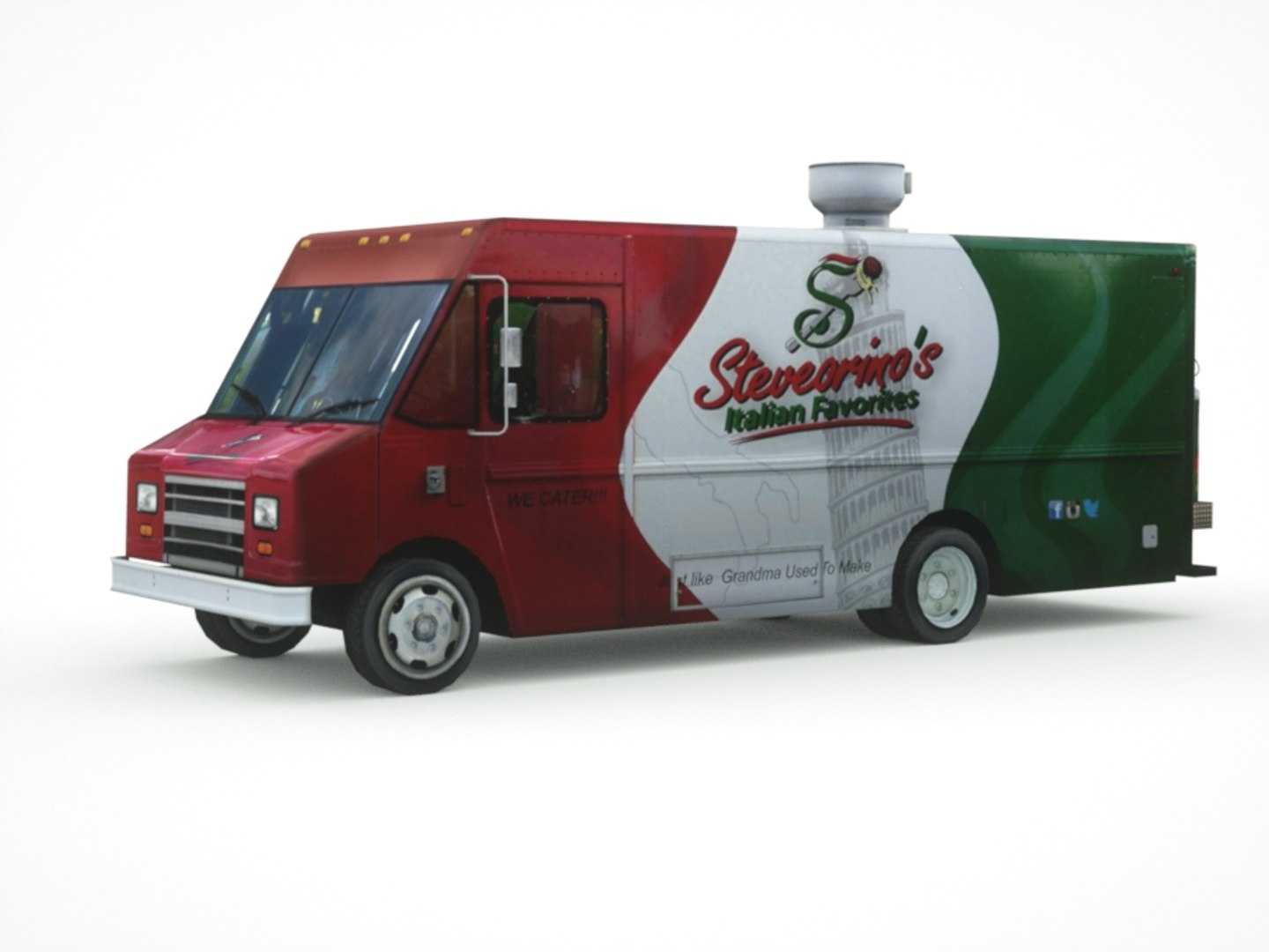 Fast-food Mini-van Real-time 3D Model - TurboSquid 1233202