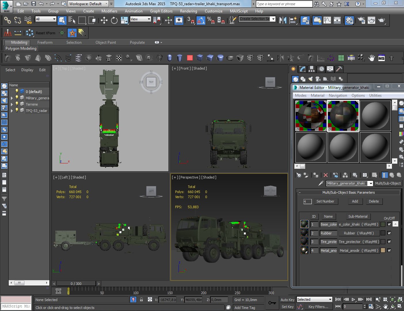 Tpq-53 radar general counterfire 3D model - TurboSquid 1540558