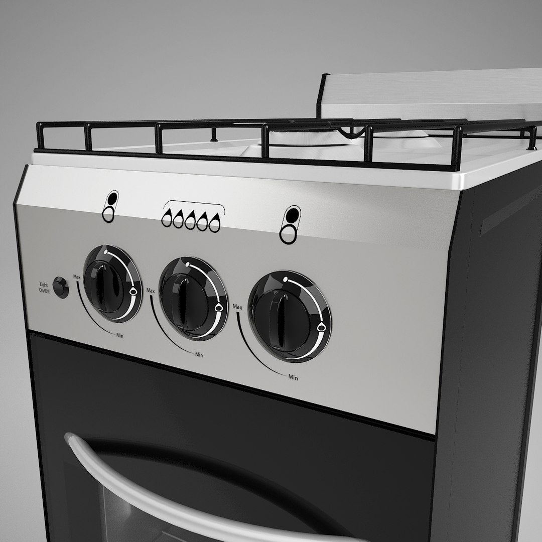 narrow gas stove 3ds