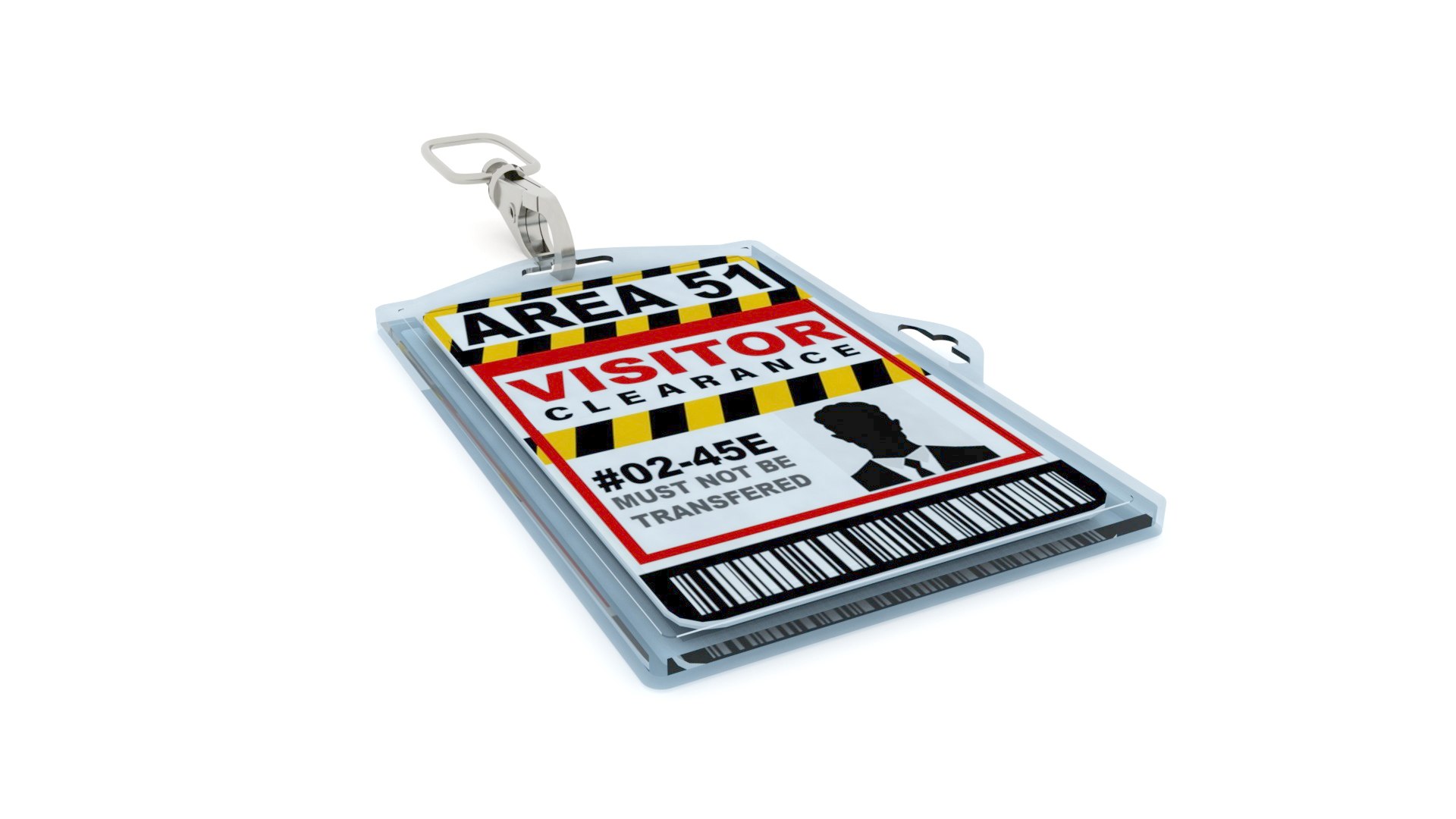 Area 51 Card In Lanyard - Alien Facility Pass - With Textures - 3D ...