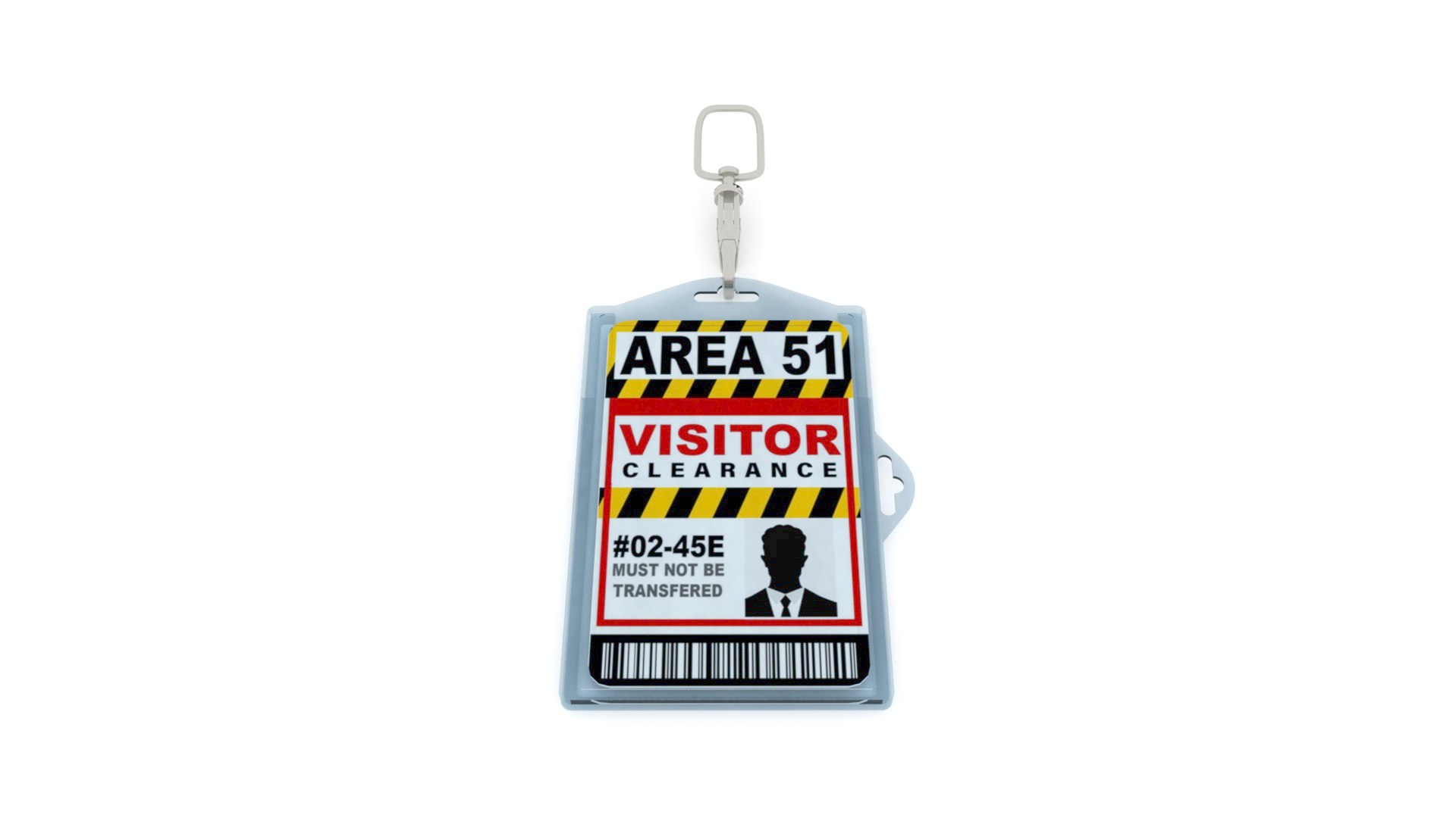 Area 51 Card In Lanyard - Alien Facility Pass - With Textures - 3D ...