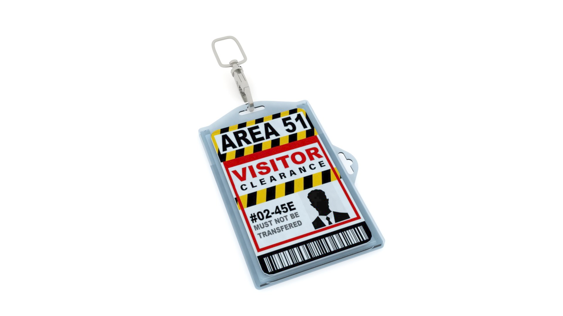 Area 51 Card In Lanyard - Alien Facility Pass - With Textures - 3D ...