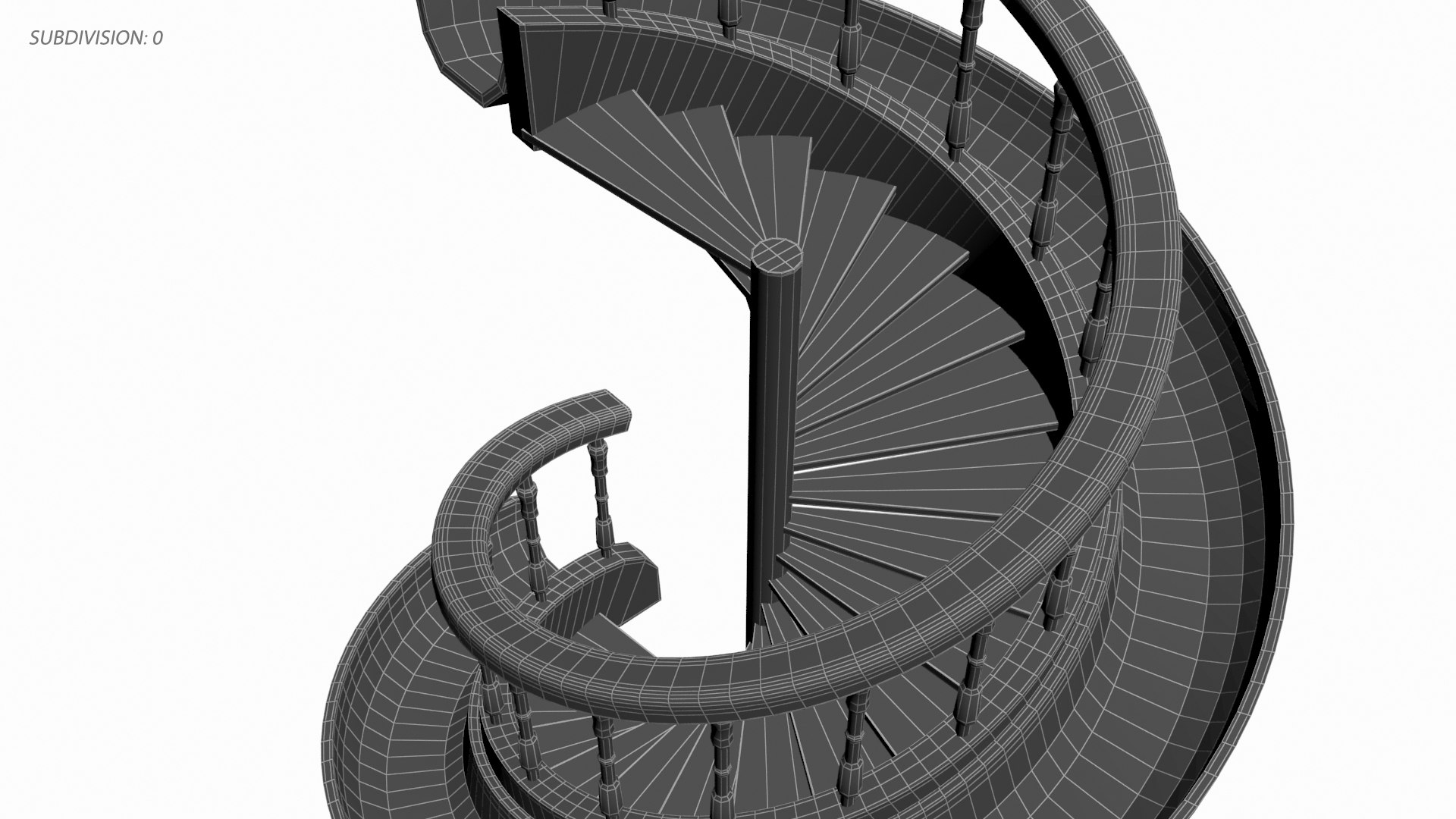 3D Snail Spiral Staircase With Slide - TurboSquid 2266619