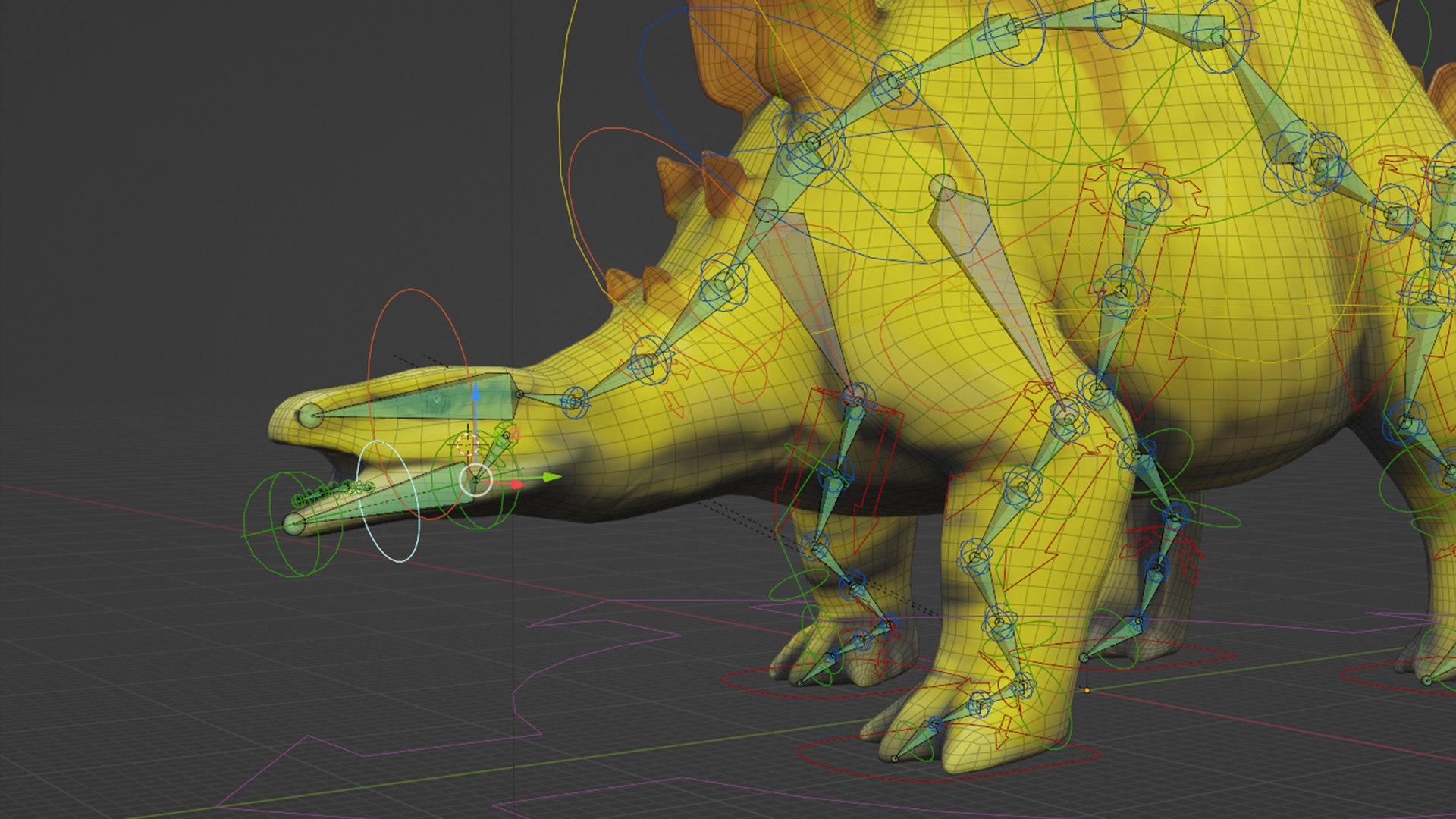 Stegosaurus Dinosaur Rig Blender 3D - TurboSquid 2345374
