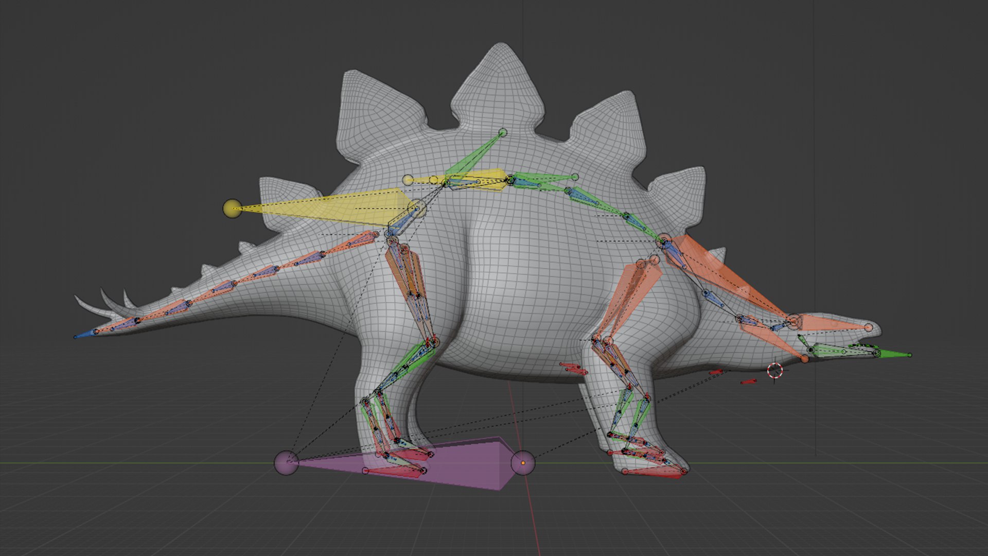 Stegosaurus Dinosaur Rig Blender 3D - TurboSquid 2345374