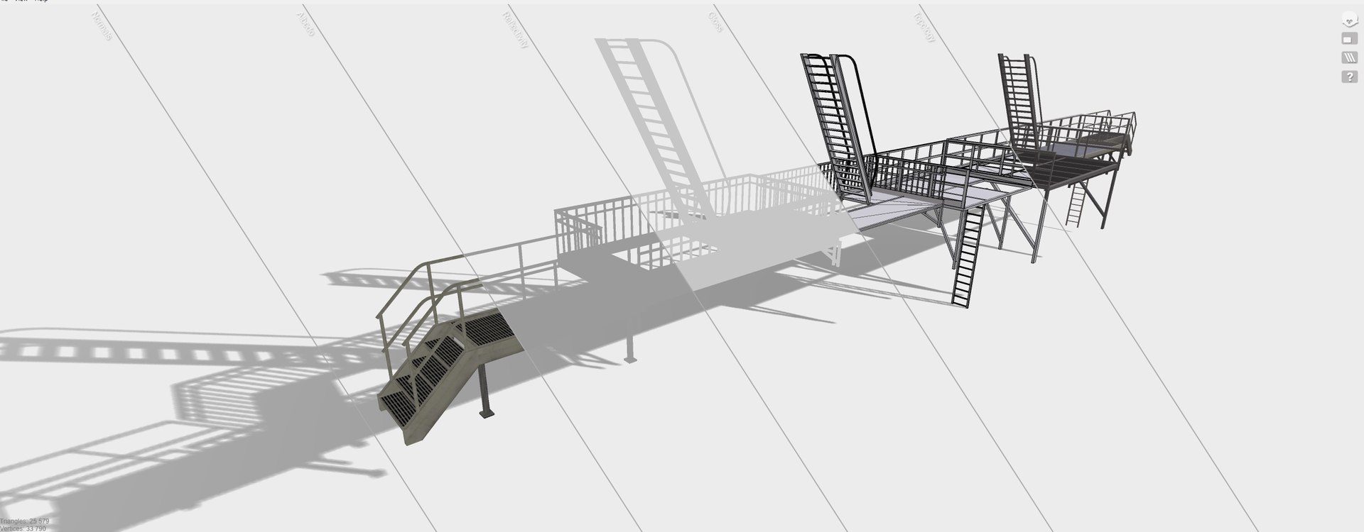 3D Fire Ladders And Platforms Model - TurboSquid 1725506