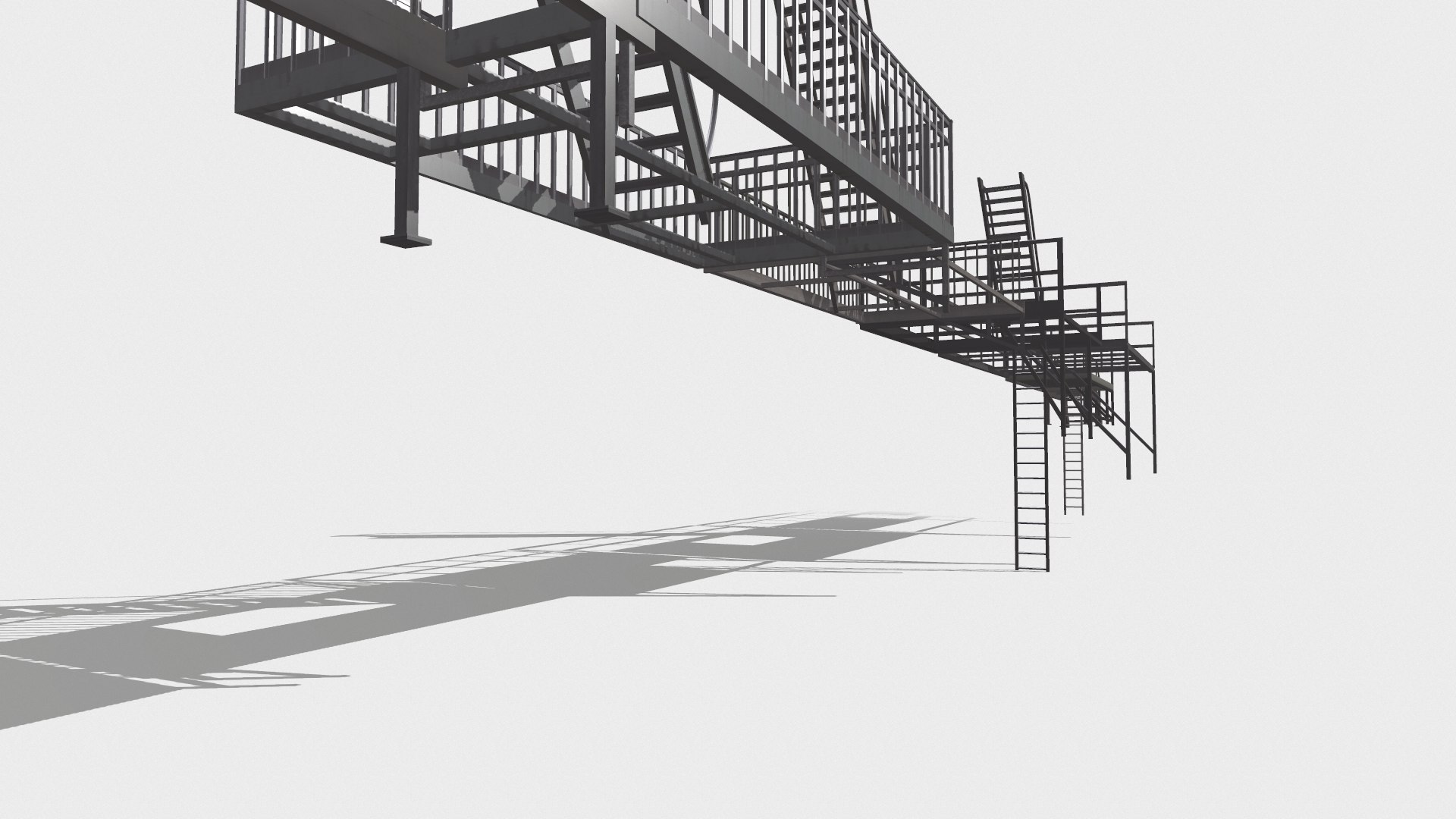 3D Fire Ladders And Platforms Model - TurboSquid 1725506