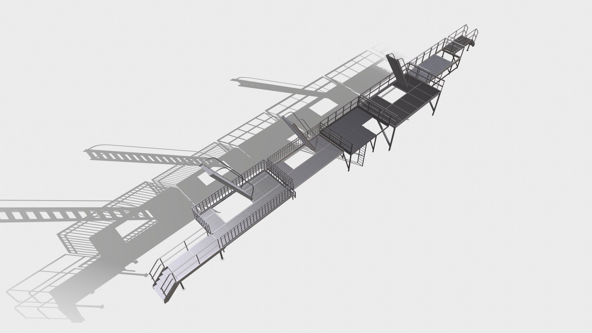 3D Fire Ladders And Platforms Model - TurboSquid 1725506
