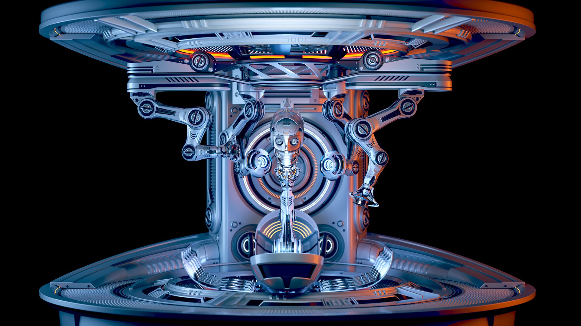 3D Sci - Fi Circular Construction Pod - Rigged Model - TurboSquid 2241002