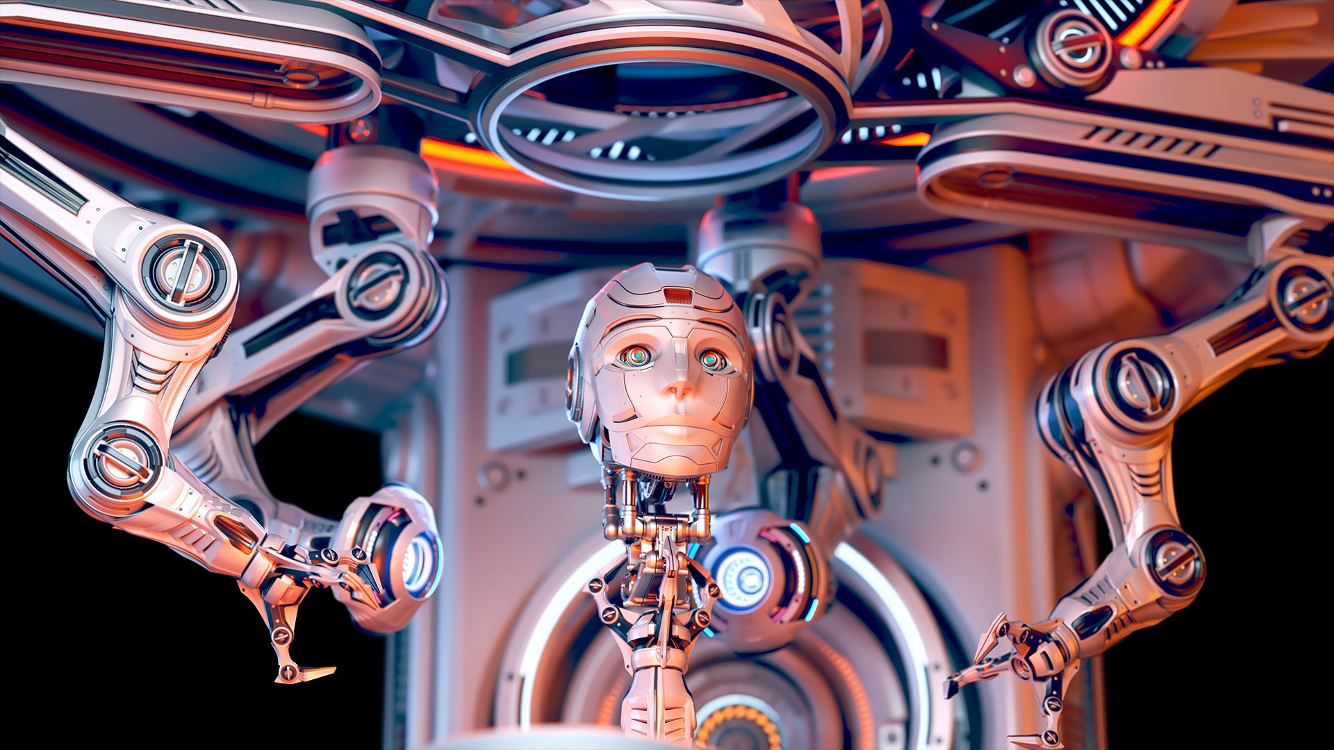 3D Sci - Fi Circular Construction Pod - Rigged Model - TurboSquid 2241002