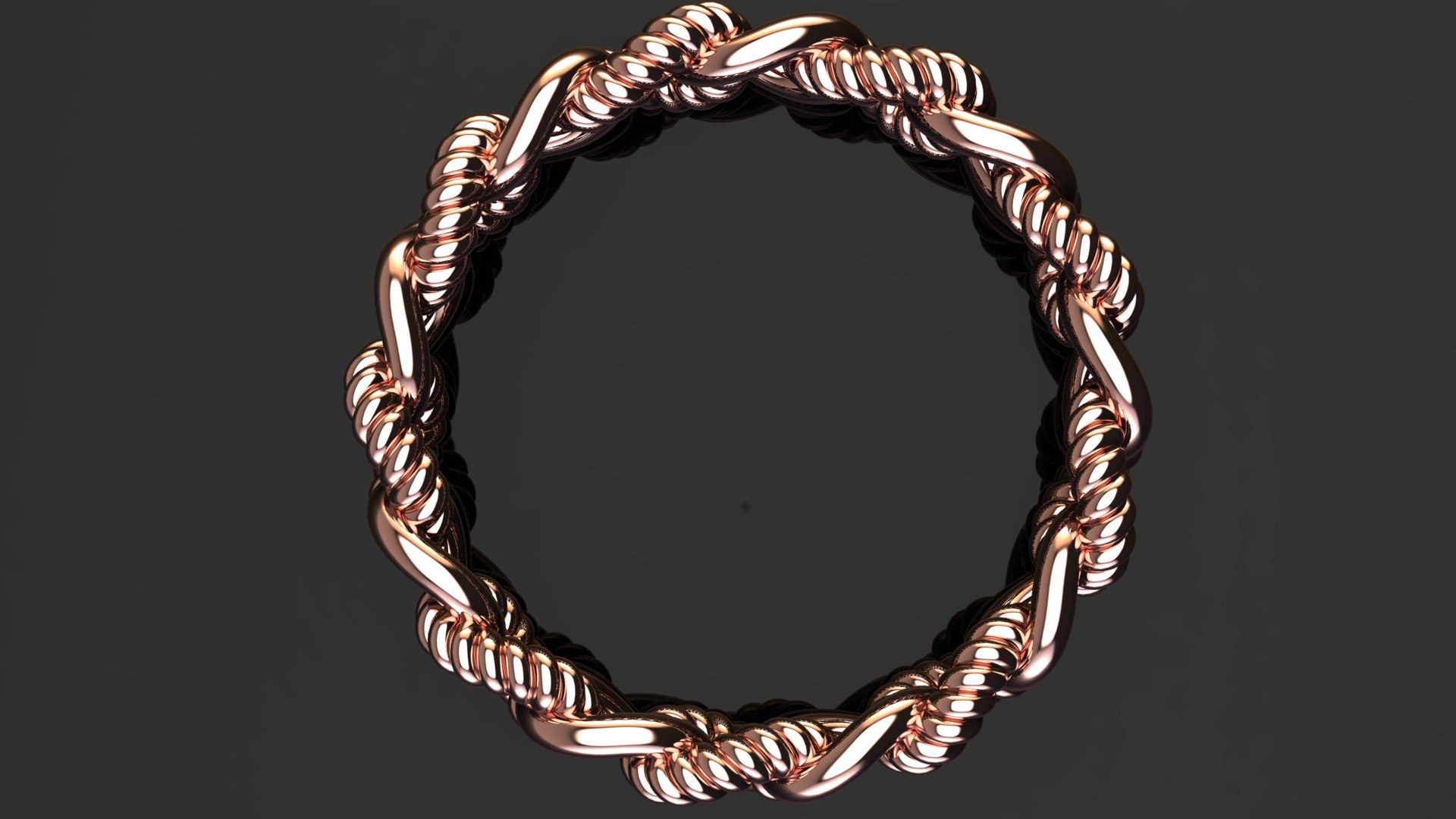 3D cable chain gold ring - TurboSquid 1568317