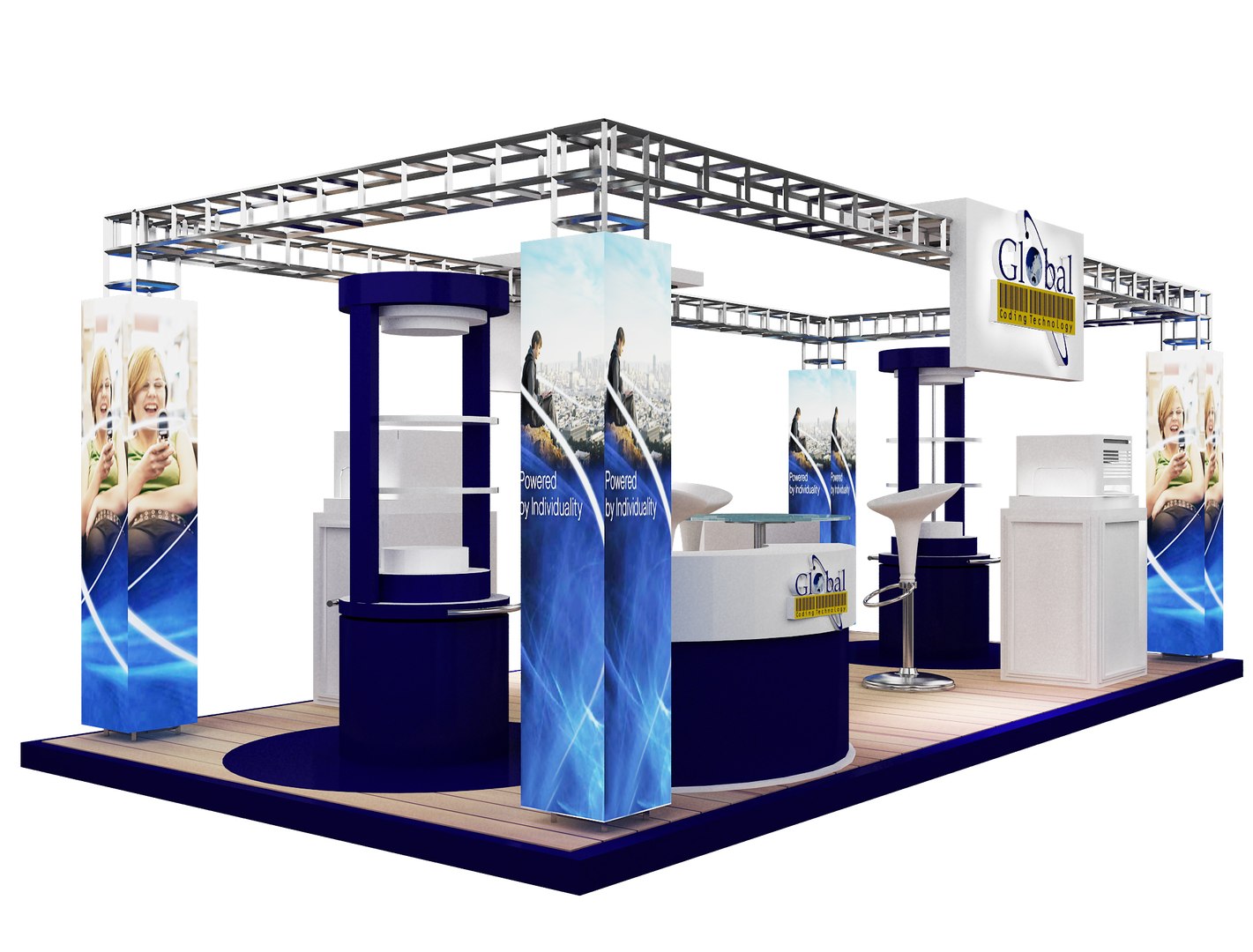 Stand Exhibition Booth 3D Model - TurboSquid 1674629