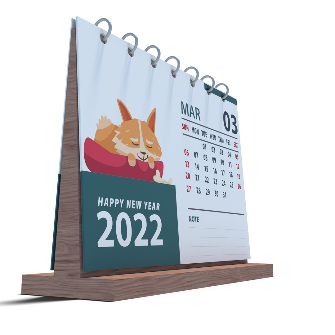 Cat Calendar 3D Model - TurboSquid 2084151