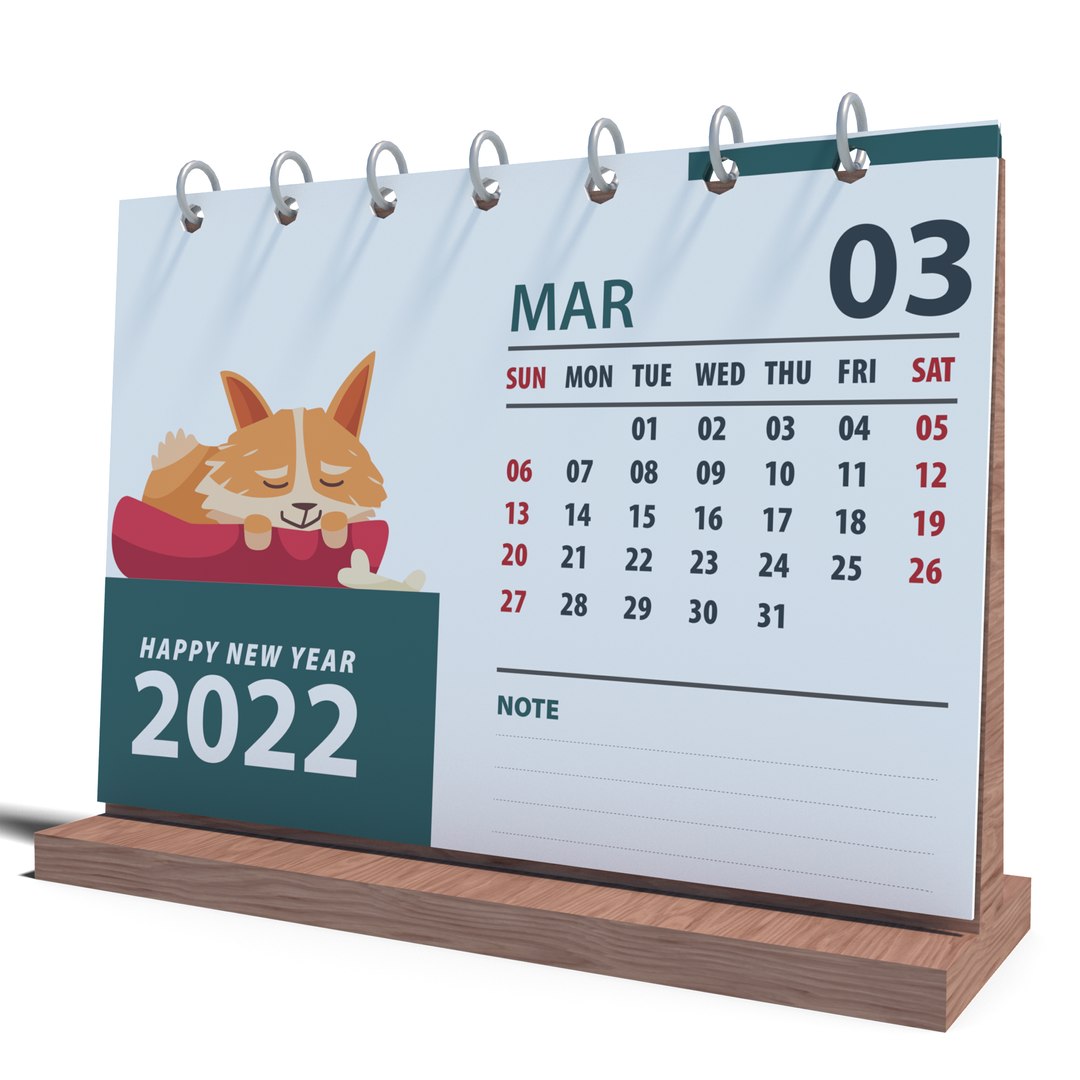 Cat Calendar 3D Model - TurboSquid 2084151