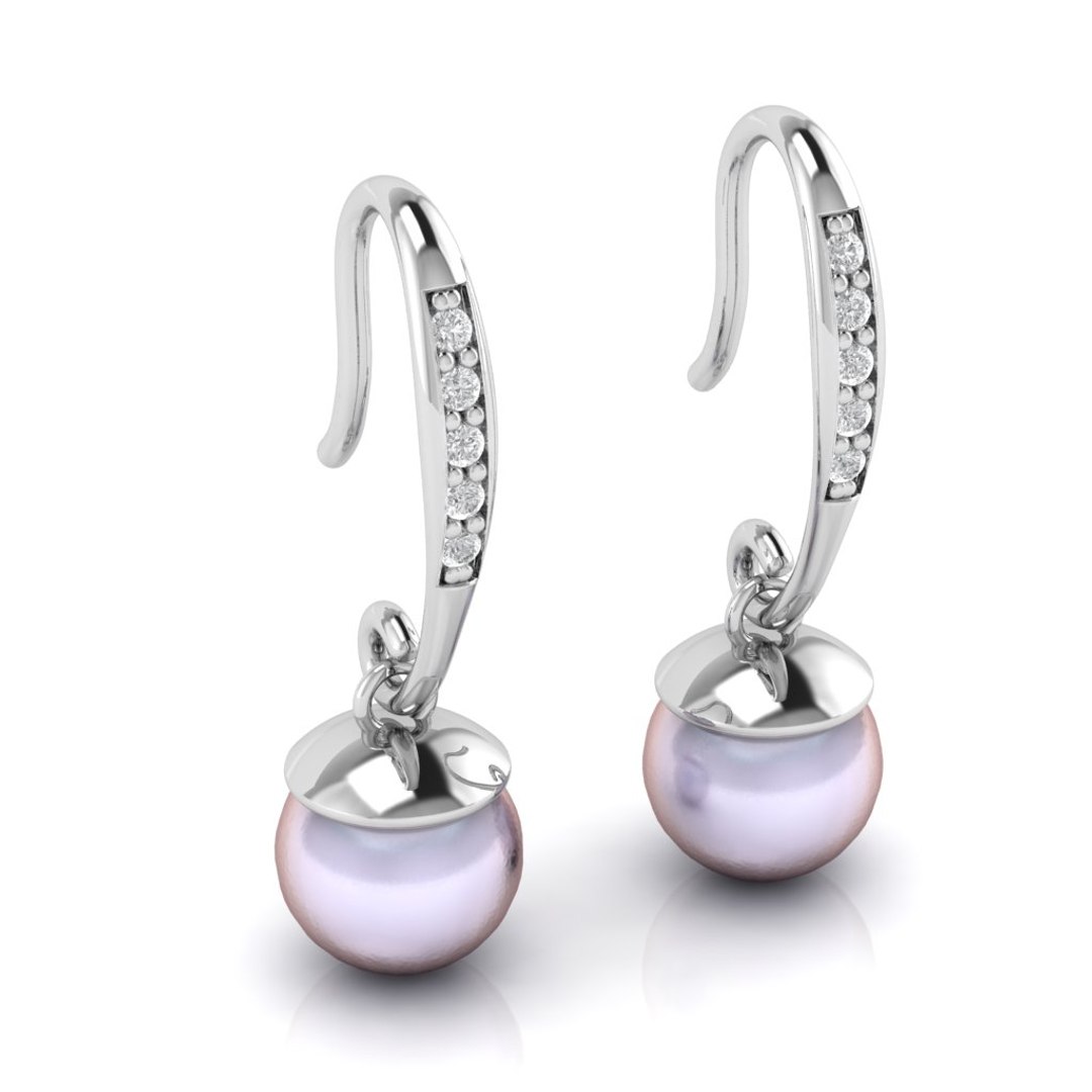 Beautiful pearl earring model - TurboSquid 1587235