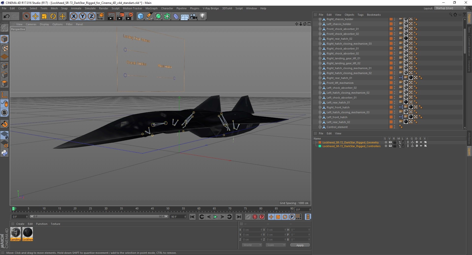 3D Lockheed SR-72 DarkStar Rigged For Cinema 4D Model - TurboSquid 2272739