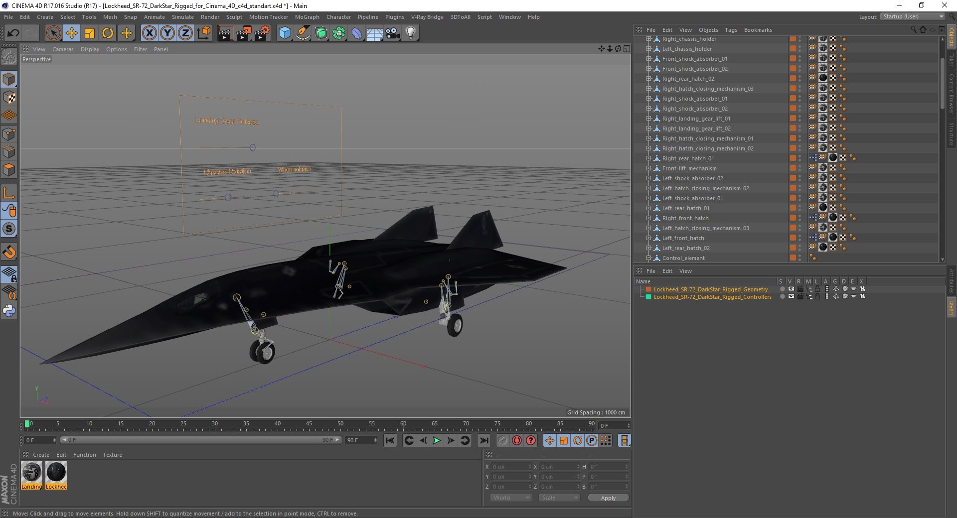 3D Lockheed SR-72 DarkStar Rigged For Cinema 4D Model - TurboSquid 2272739
