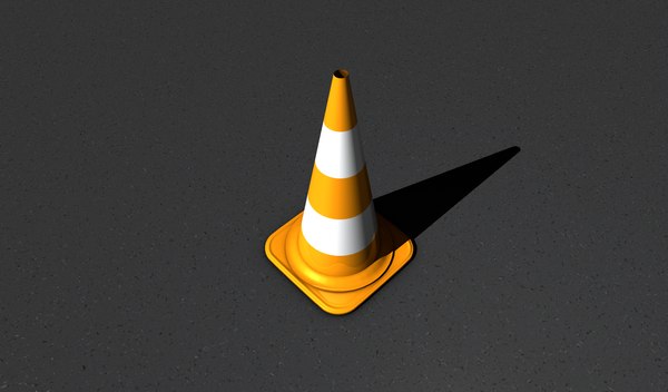 orange pylon 3d model