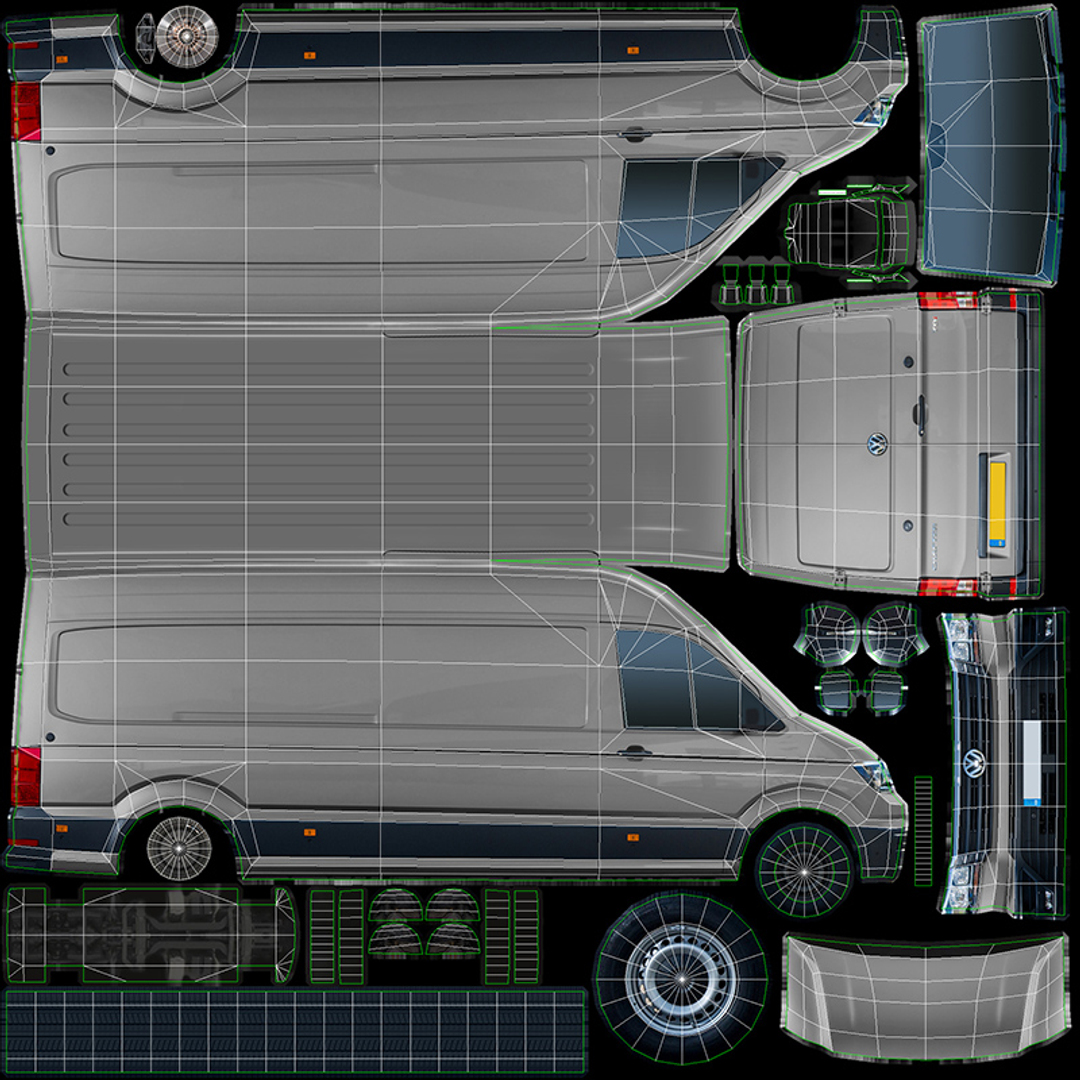 VW Crafter 2017 Multi Color 3D - TurboSquid 1946980