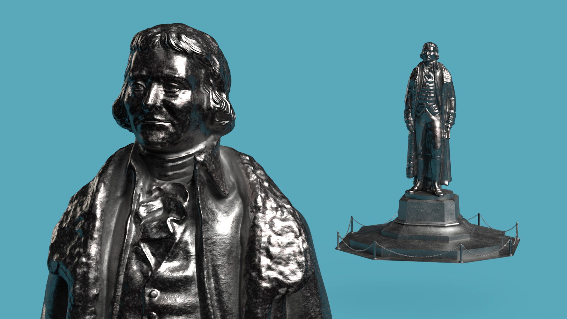 Thomas Jefferson Statue For 3D Print 3D - TurboSquid 2286784