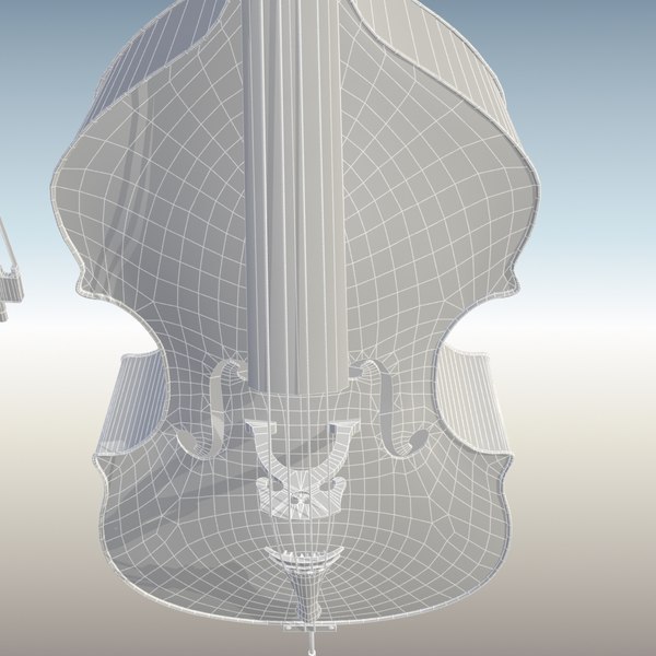 3d model double bass