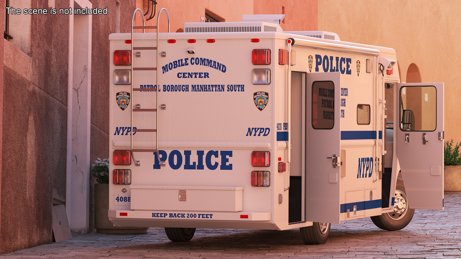 3D NYPD Mobile Command Center Rigged for Cinema 4D - TurboSquid 2090429