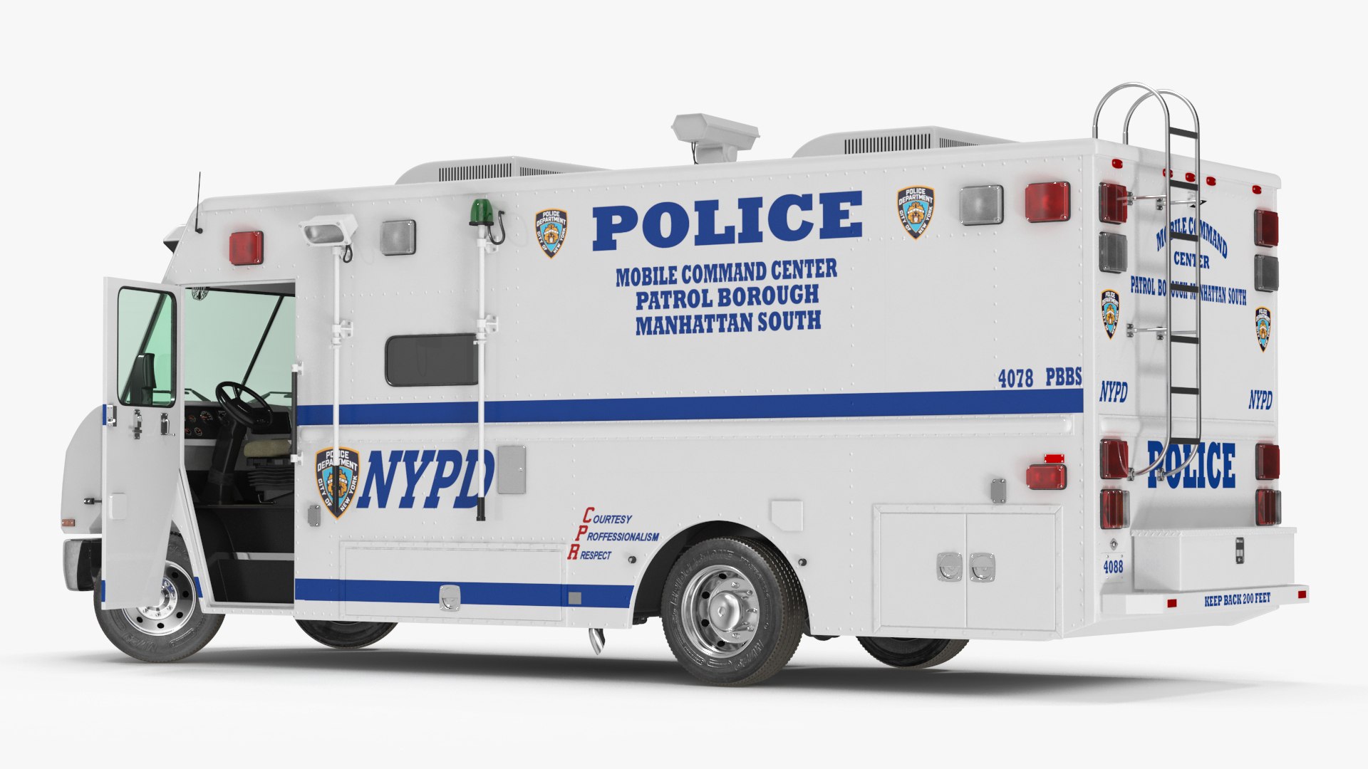3D NYPD Mobile Command Center Rigged for Cinema 4D - TurboSquid 2090429