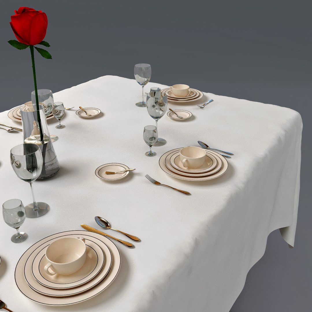 3d model restaurant table v1