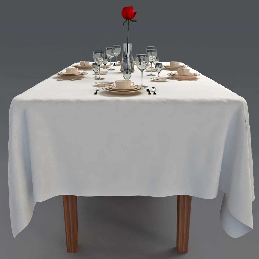 3d model restaurant table v1