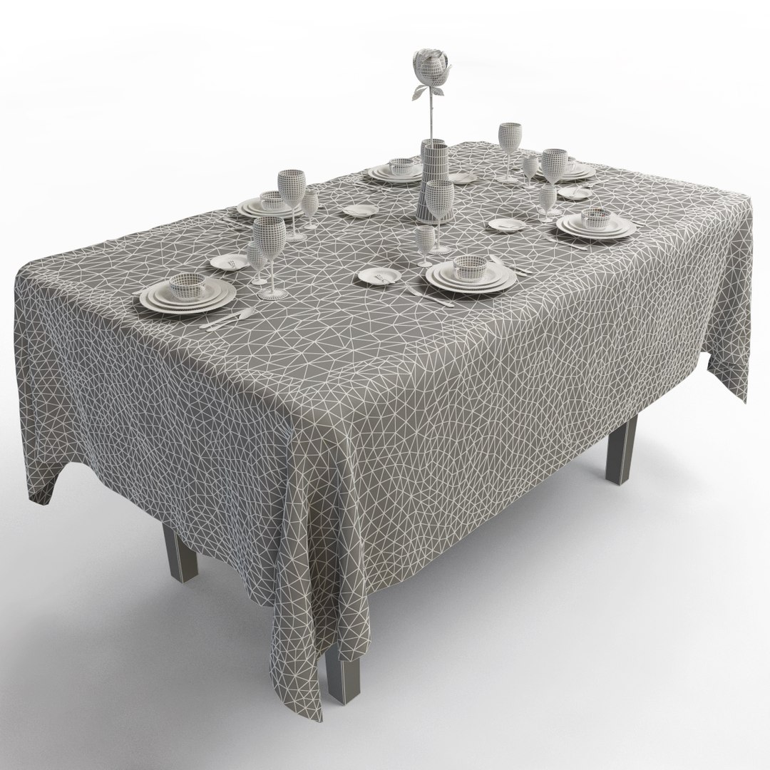 3d model restaurant table v1