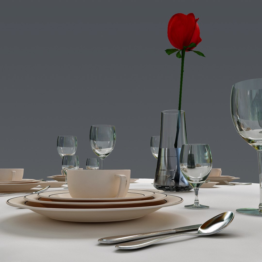 3d model restaurant table v1