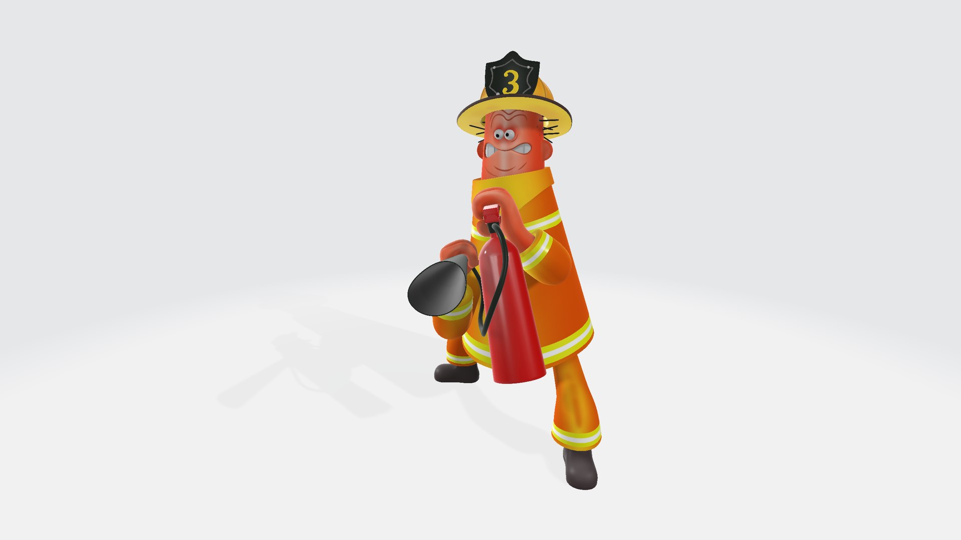 Firefighter 3D Model - TurboSquid 2373291