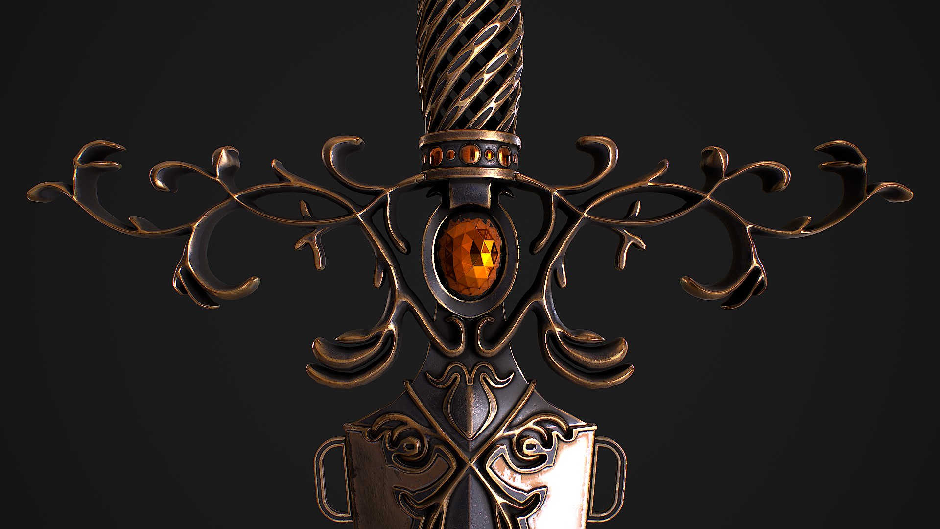 Fantasy sword 27 with scabbard 3D model - TurboSquid 2156496