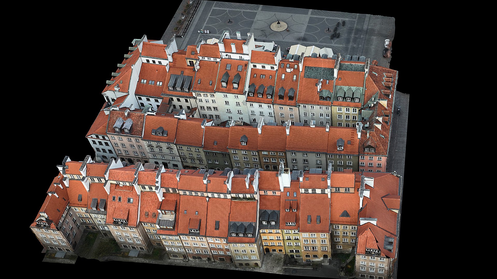 3D City Sector Old Town Marketplace Drone Air Scan Model - TurboSquid ...