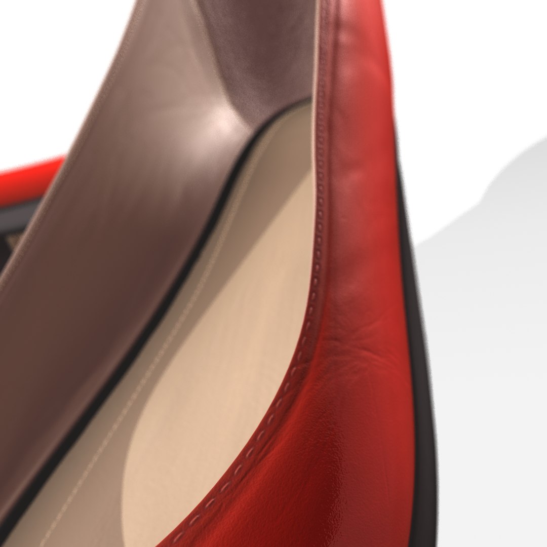 Red Women S Shoes 3d Model