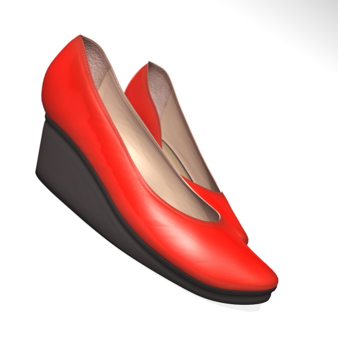 Red Women S Shoes 3d Model
