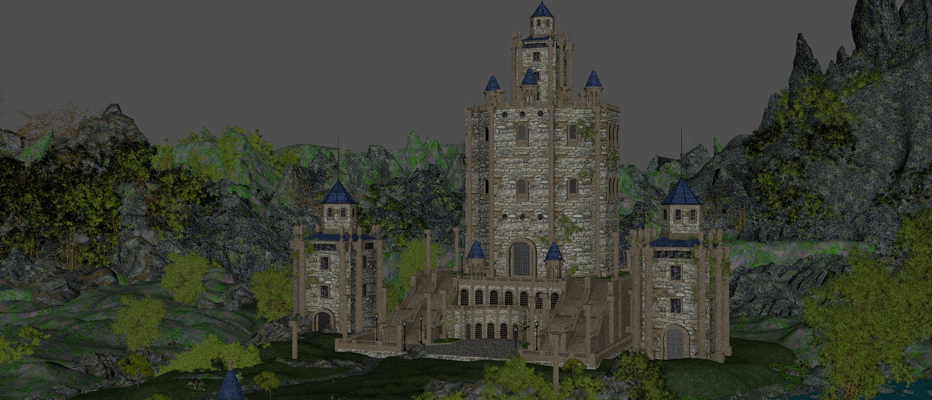 Fantasy Tower Castle Environment 3D - TurboSquid 2070019
