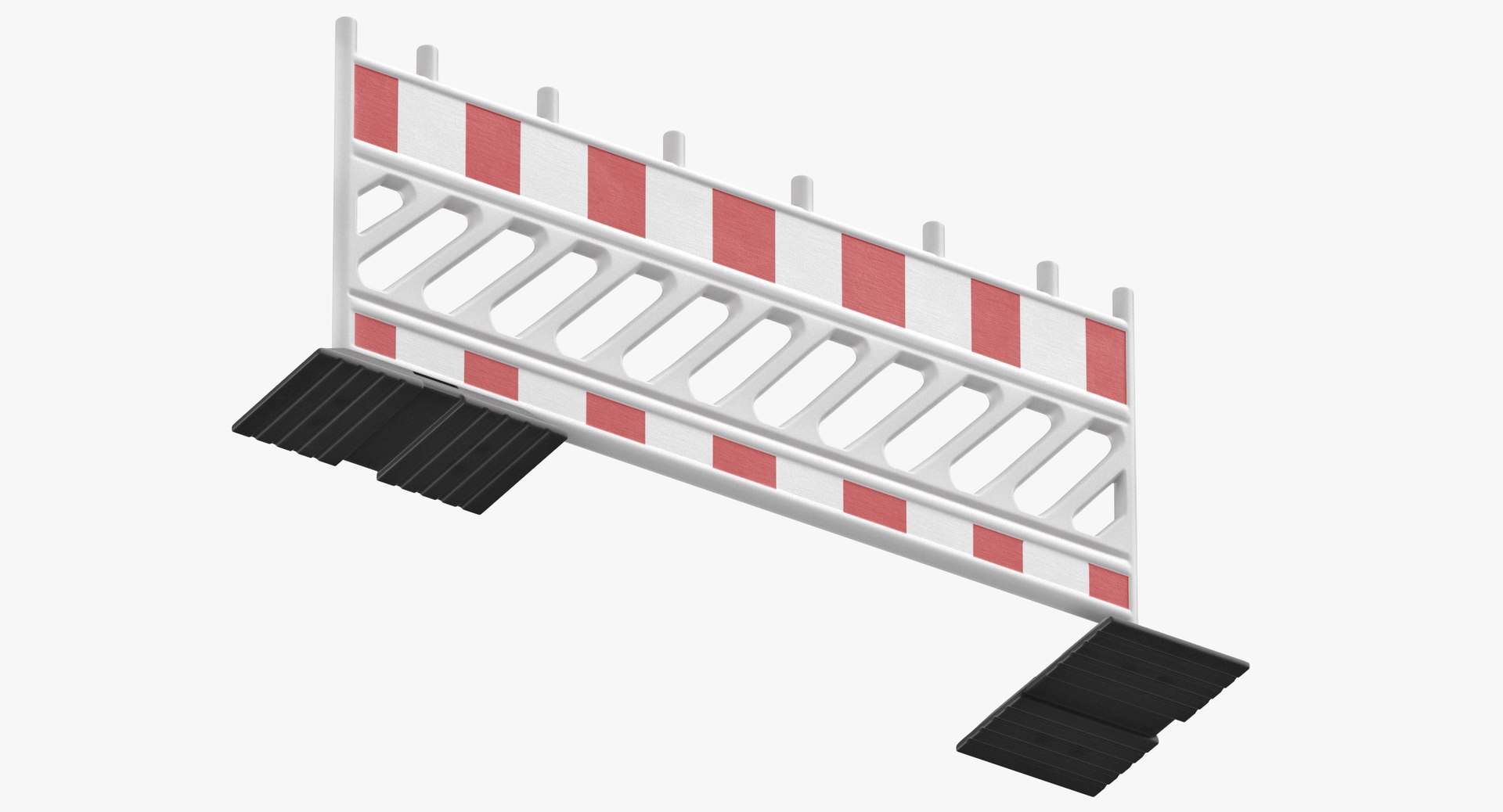 Construction Barrier 02 White Model - TurboSquid 1377676