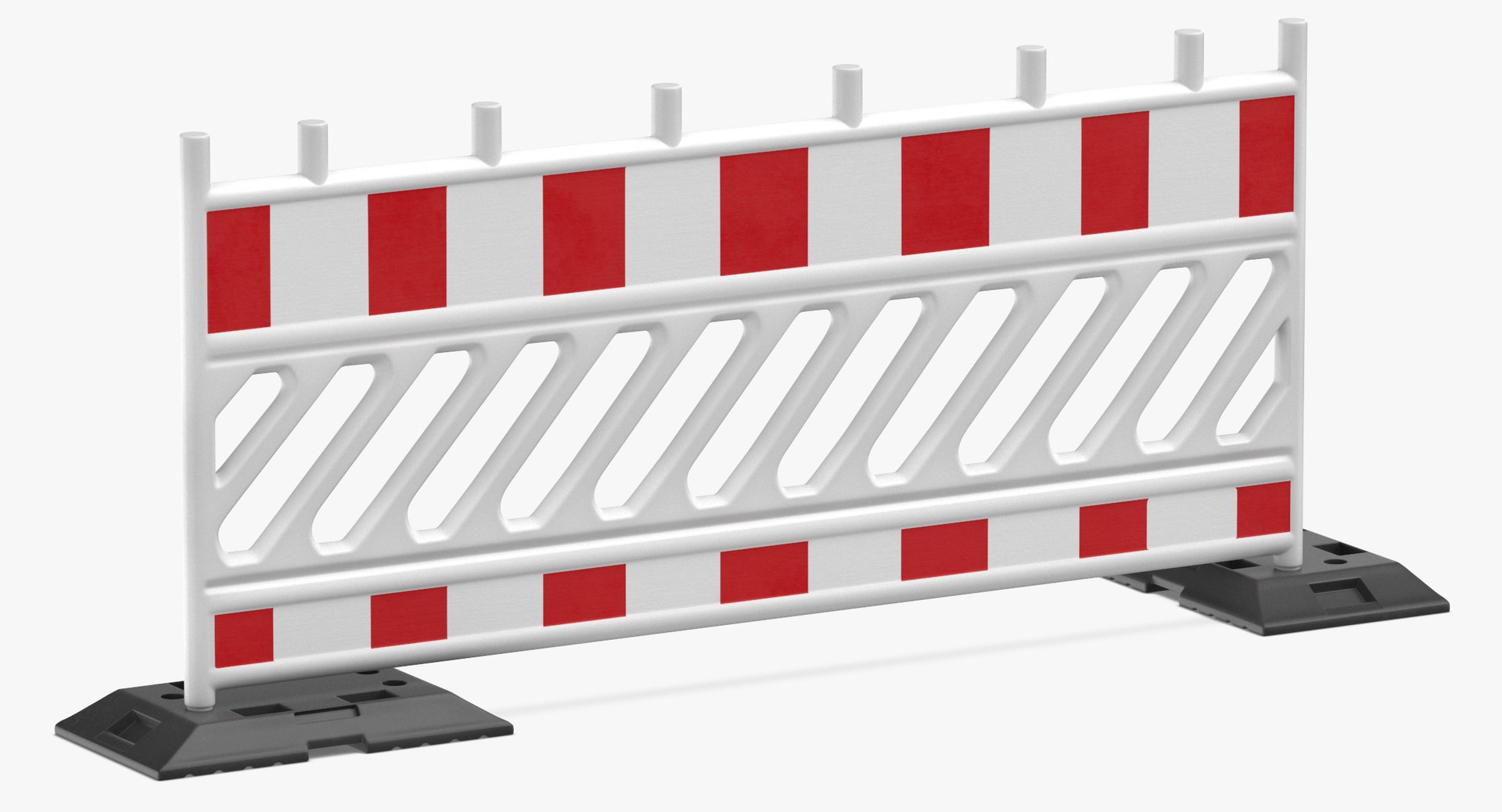 Construction Barrier 02 White Model - TurboSquid 1377676