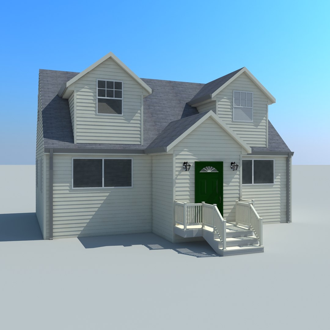 American Cottage Modelled 3d Model