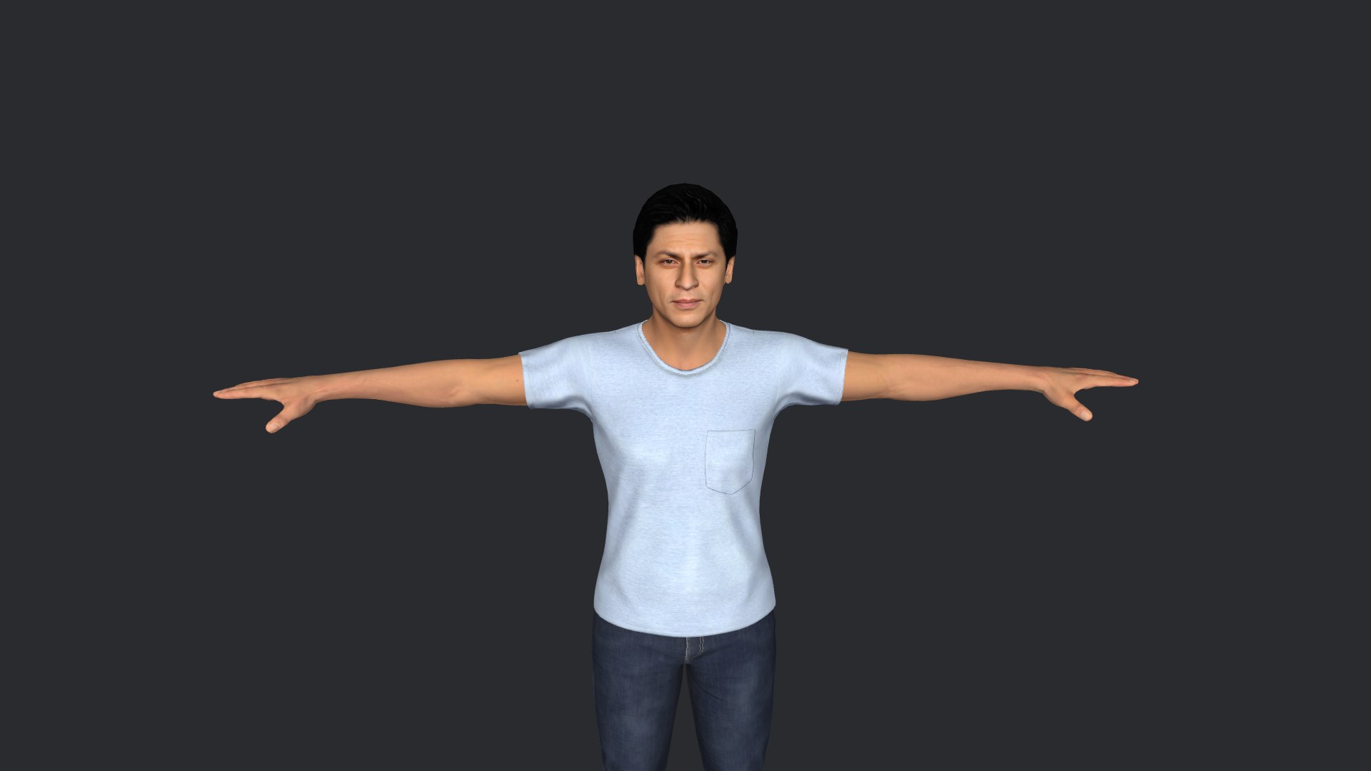 3D Shahrukh-Khan Hyper Realistic Full Body Fully Rigged 3D Character ...