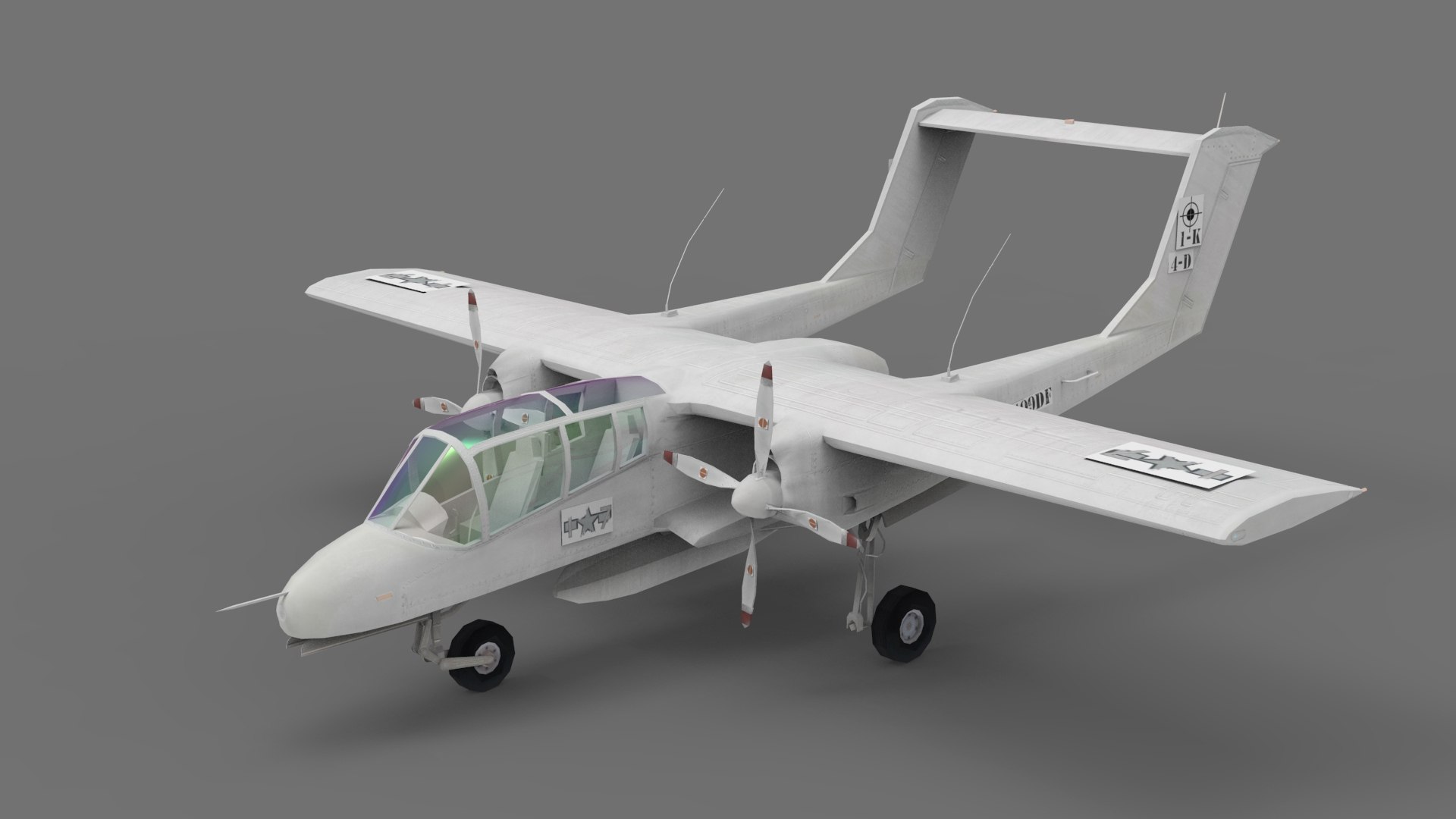 Bronco Air Plane 3D Model - TurboSquid 1913761