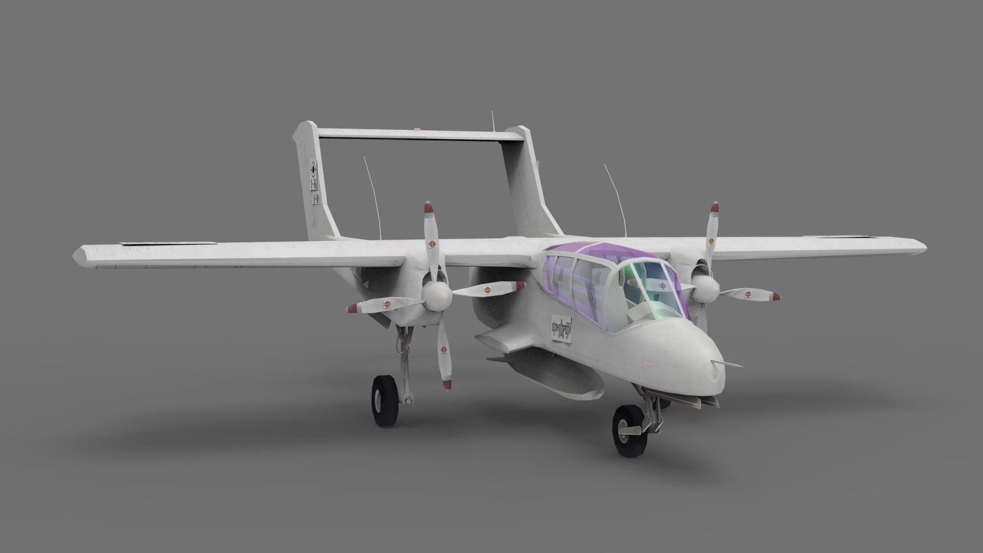 Bronco Air Plane 3D Model - TurboSquid 1913761