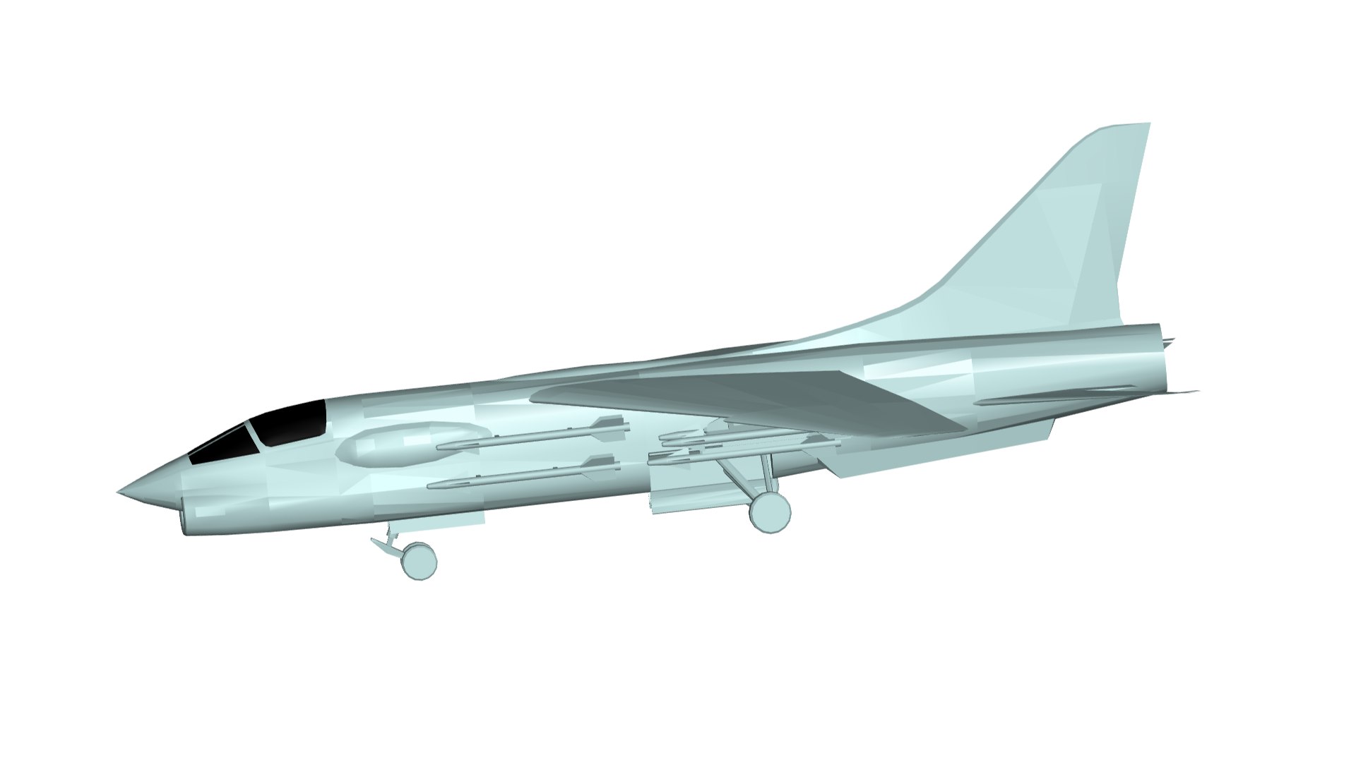 Vought F-8 Crusader 3D Model - TurboSquid 1987016