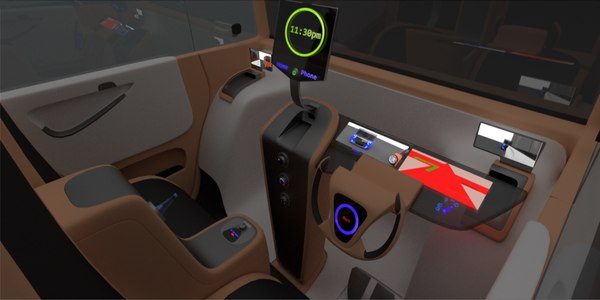 3d model of electric car interior
