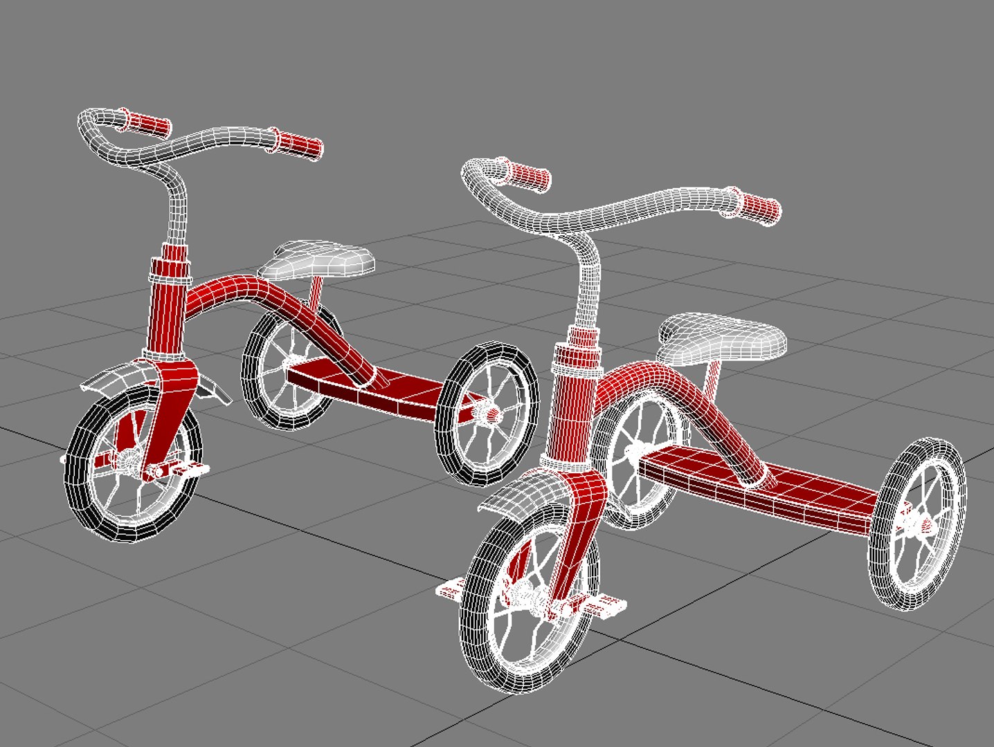 Tricycle Materials 3d Obj
