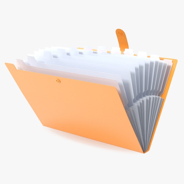 Pocket File Folders Open Colored 3D model - TurboSquid 1805396